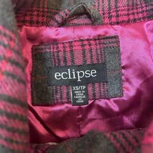 Eclipse | Jackets & Coats | Eclipse Wool Fall Winter Plaid Jacket Coat ...